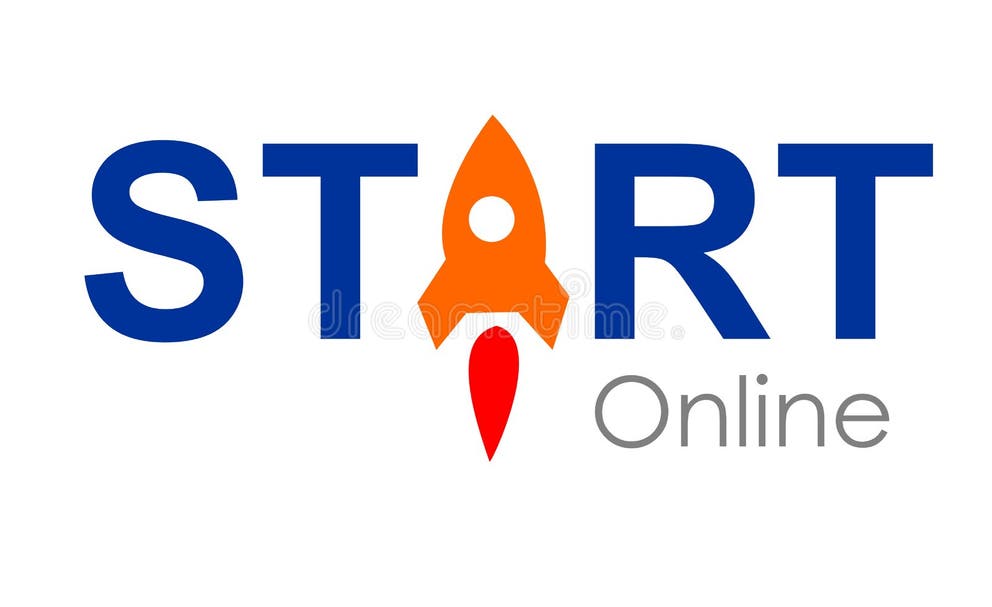 Start Online Logo Design Vector Stock Vector - Illustration of ...
