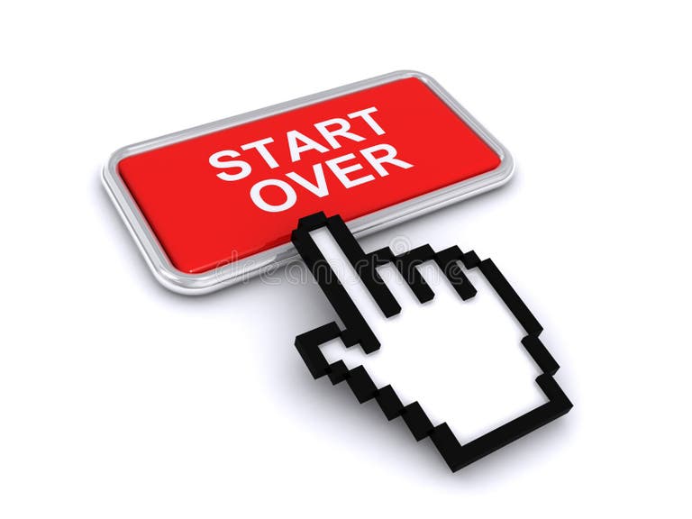 Start over button stock illustration. Illustration of digital - 110823556