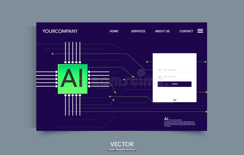 Start Page Website. AI Chip or Processor, Technology, Machine Learning, Neural Network ...