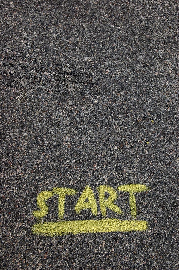 Start Painted at Pavement stock photo. Image of pattern - 680276