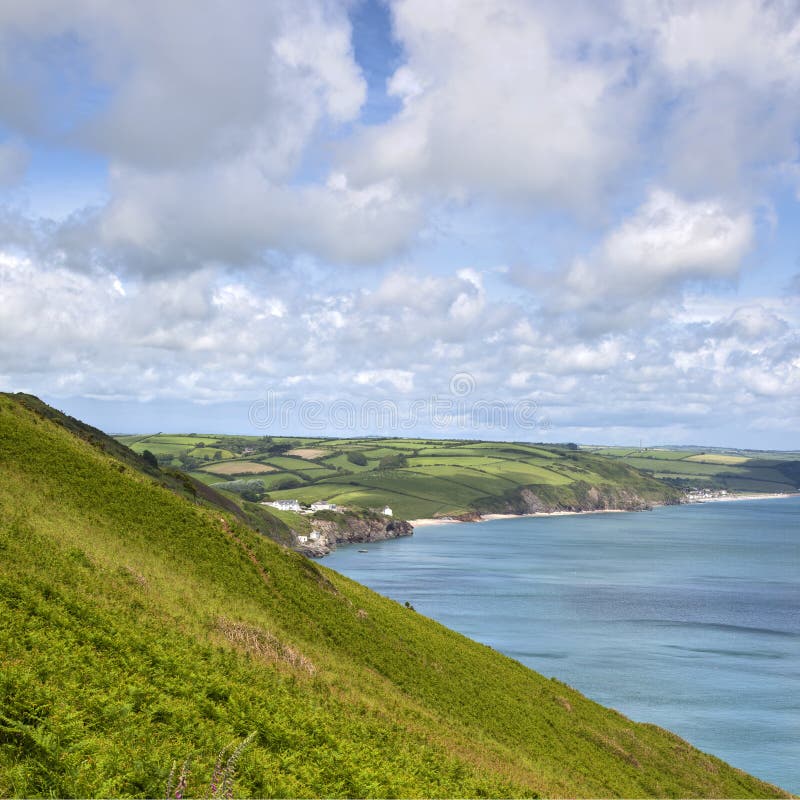 Start Bay, Devon stock photo. Image of start, clouds - 102788052