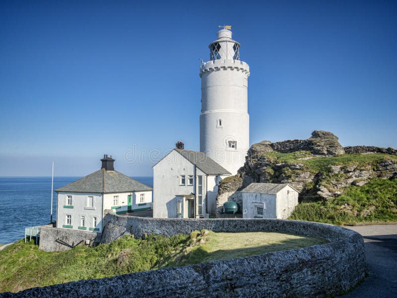 Start Point Lighthouse Devon UK Stock Photo - Image of spring ...