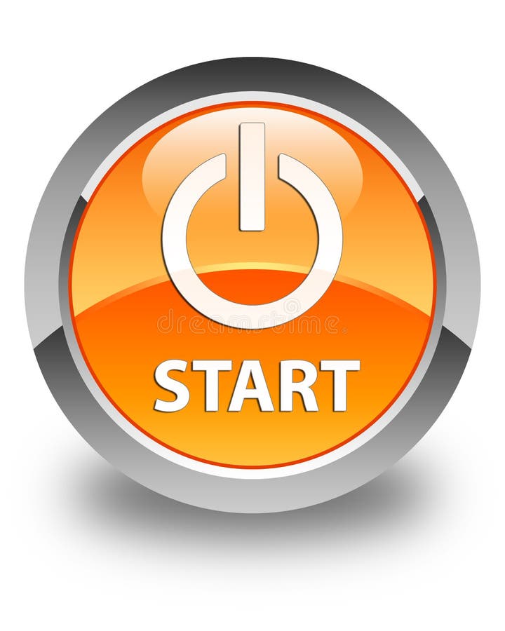 Start (power Icon) Glossy Green Round Button Stock Illustration ... Start (power Icon) Glossy Green Round Button Stock Illustration ...