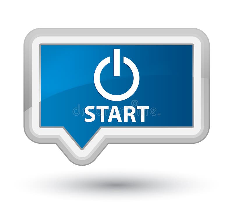 Start (power Icon) Prime Blue Banner Button Stock Illustration ...