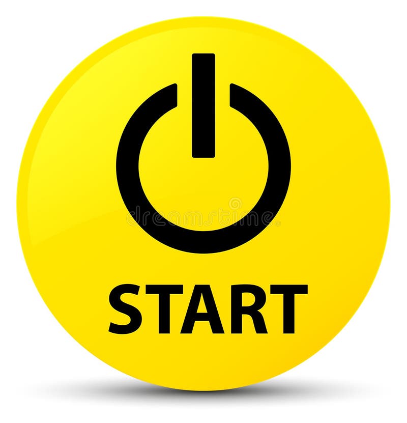 Start Power Icon Yellow Round Button Stock Illustrations – 298 Start ...