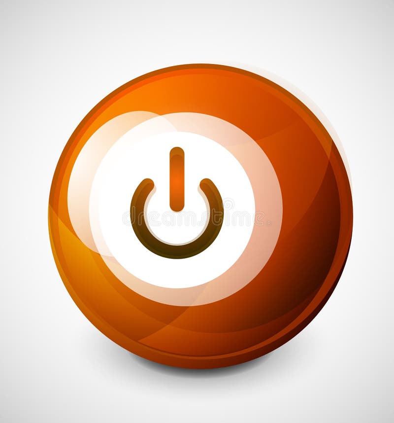 Start Power Sphere Button, Ui Icon Design, on Off Symbol Stock Vector ...