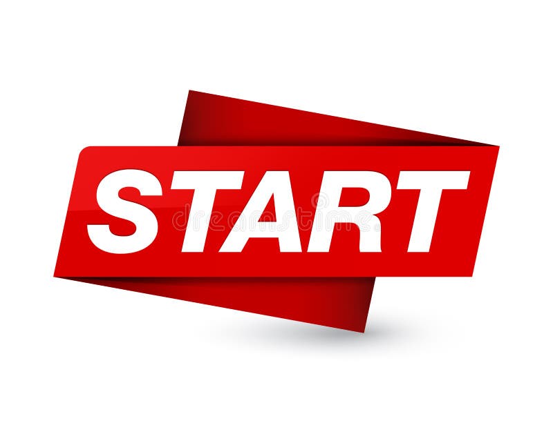 Start premium red tag sign stock illustration. Illustration of premium ...