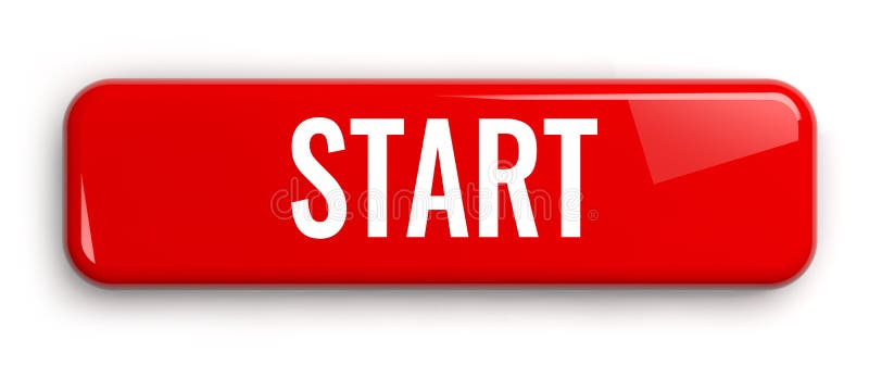 Start Red Button Isolated on White Stock Illustration - Illustration of ...