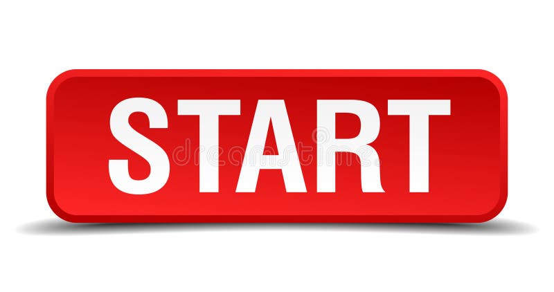 Start red 3d square button stock vector. Illustration of launch - 88266486