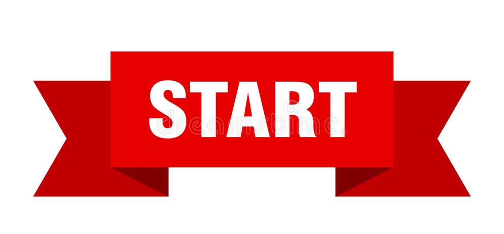 Start ribbon. stock vector. Illustration of price, sticker - 191262093