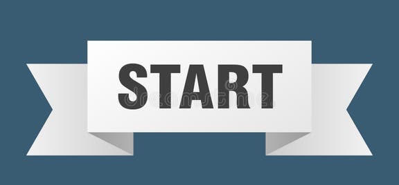 Start ribbon. stock vector. Illustration of element - 191264996