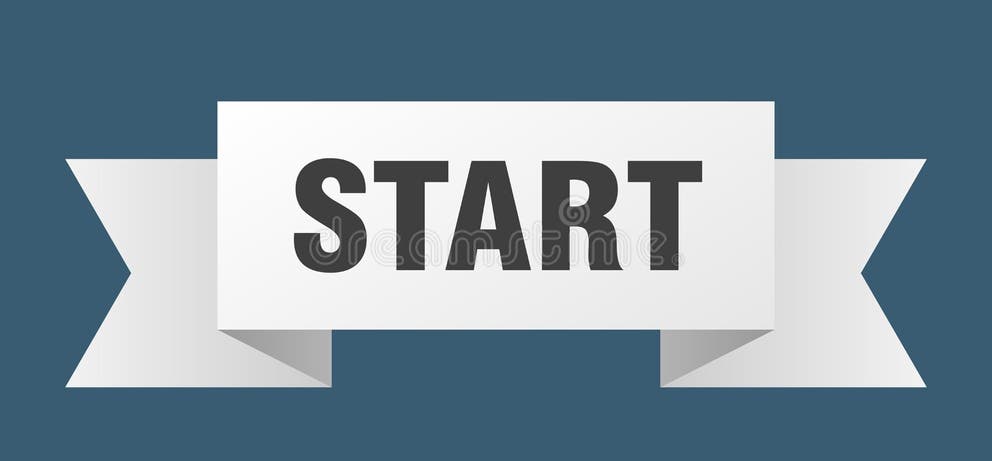 Start ribbon. stock vector. Illustration of element - 191264996