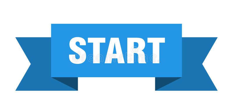 Start ribbon. stock vector. Illustration of insignia - 191264998