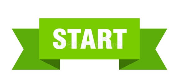 Start ribbon. stock vector. Illustration of sticker - 191267406