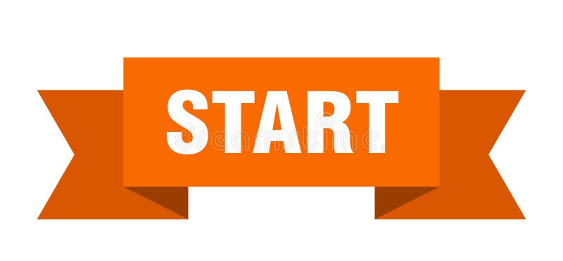 Start ribbon. stock vector. Illustration of band, seal - 191271096