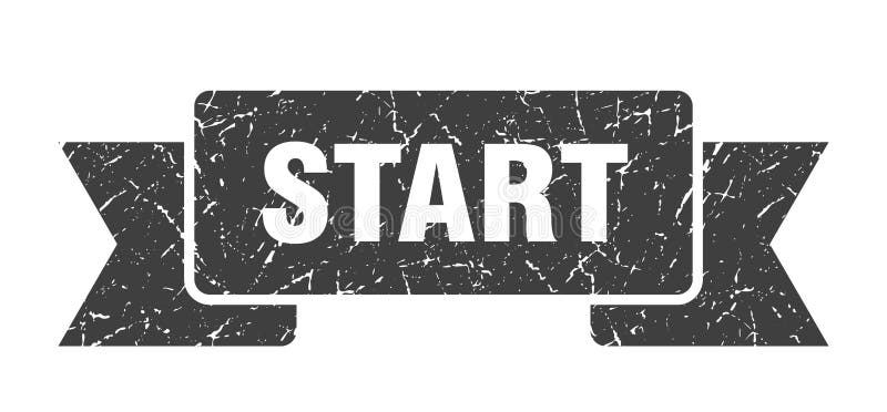 Start ribbon. stock vector. Illustration of seal, insignia - 189694796