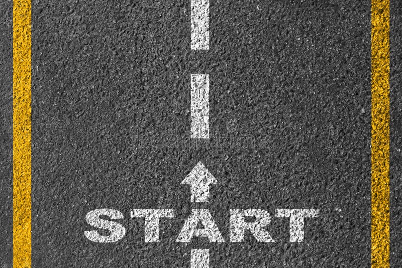 Start on the road stock illustration. Illustration of start - 53317577
