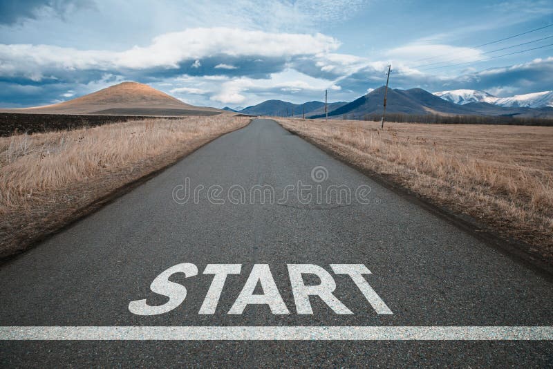 Start on road stock image. Image of strategy, highway - 207826651