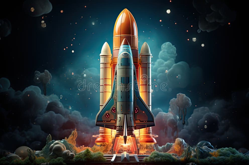 Start of rocket stock illustration. Illustration of rocket - 318062473