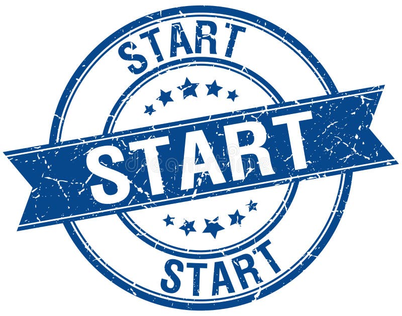 Start stamp stock vector. Illustration of ribbon, sticker - 120831241