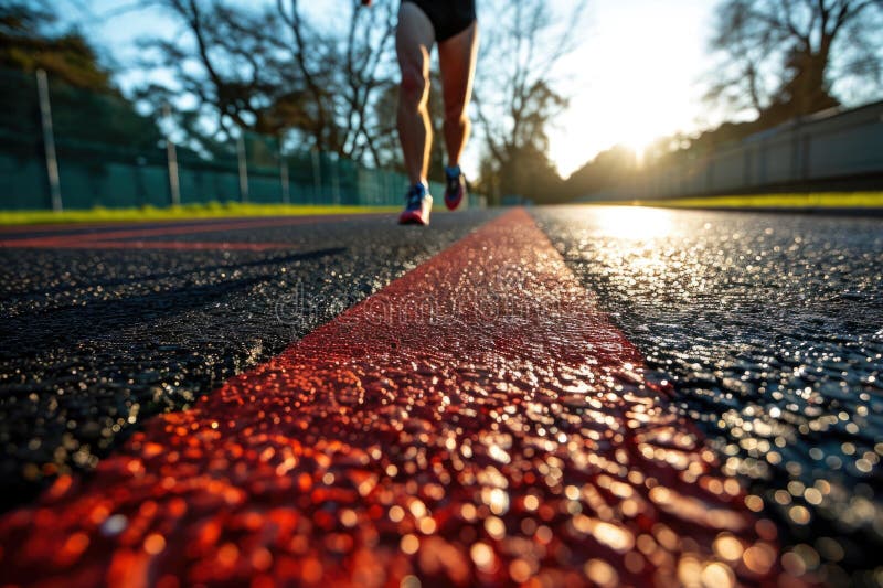 Start of Runner S Sprint on the Runway Stock Illustration ...