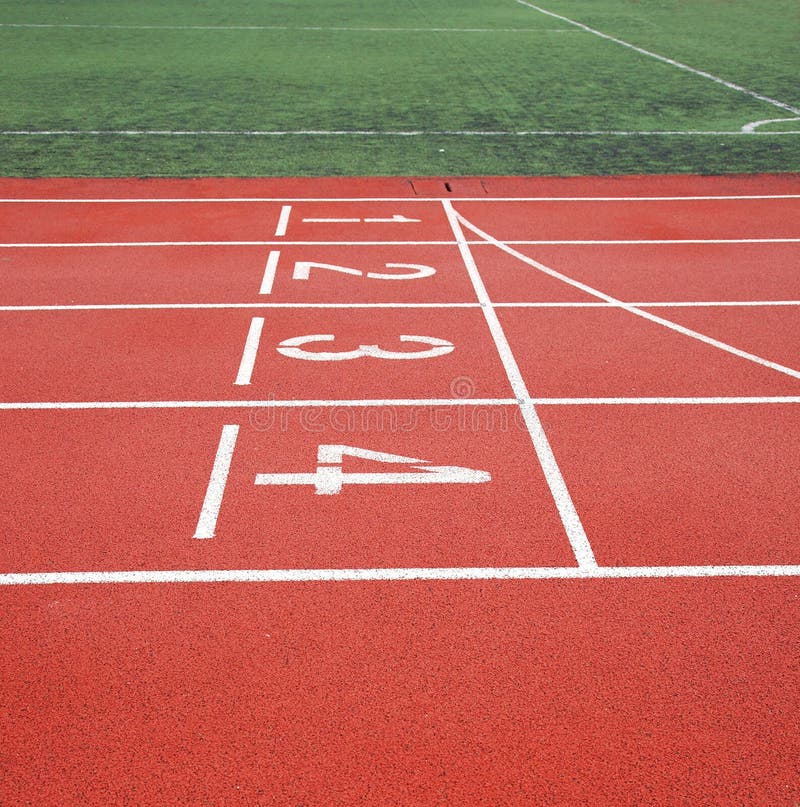 Start of running track stock photo. Image of urethane - 8042994