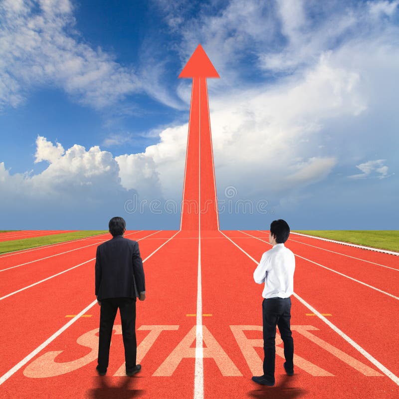 Businessman Start Line Running Track Stock Images - Download 384 ...