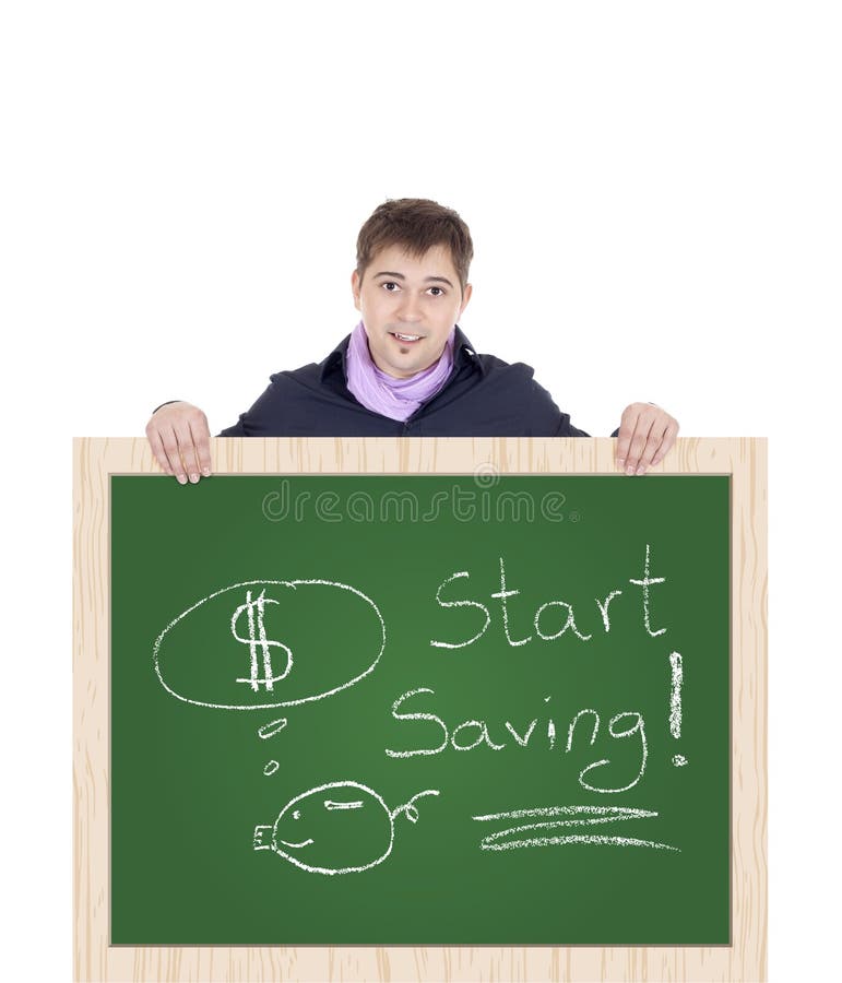 Start saving money stock photo. Image of economize, male - 23590150