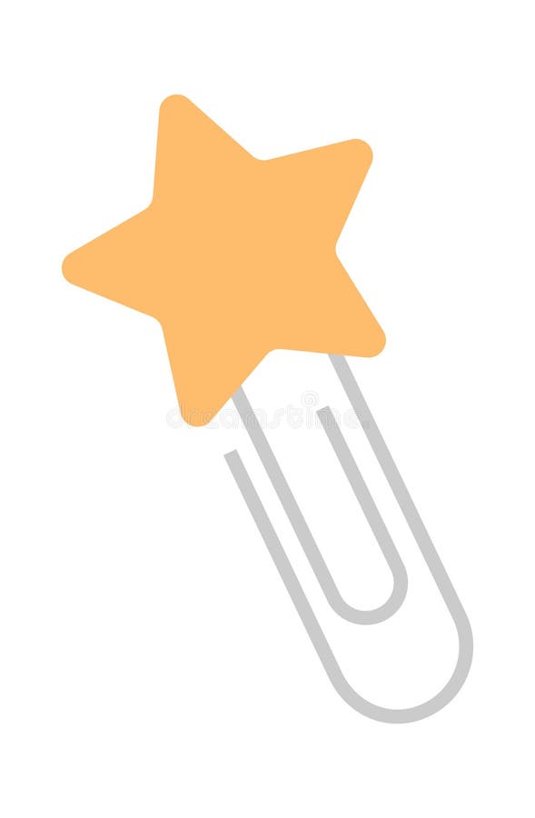 Start Shape Paper Clip stock vector. Illustration of vector - 277516367