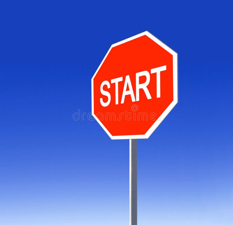 A start sign stock image. Image of stop, message, type - 309425317