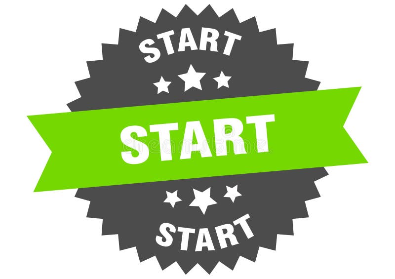 Start Sign. Start Circular Band Label. Start Sticker Stock Vector ...