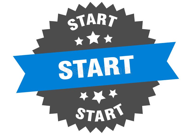 Start Sign. Start Circular Band Label. Start Sticker Stock Vector ...