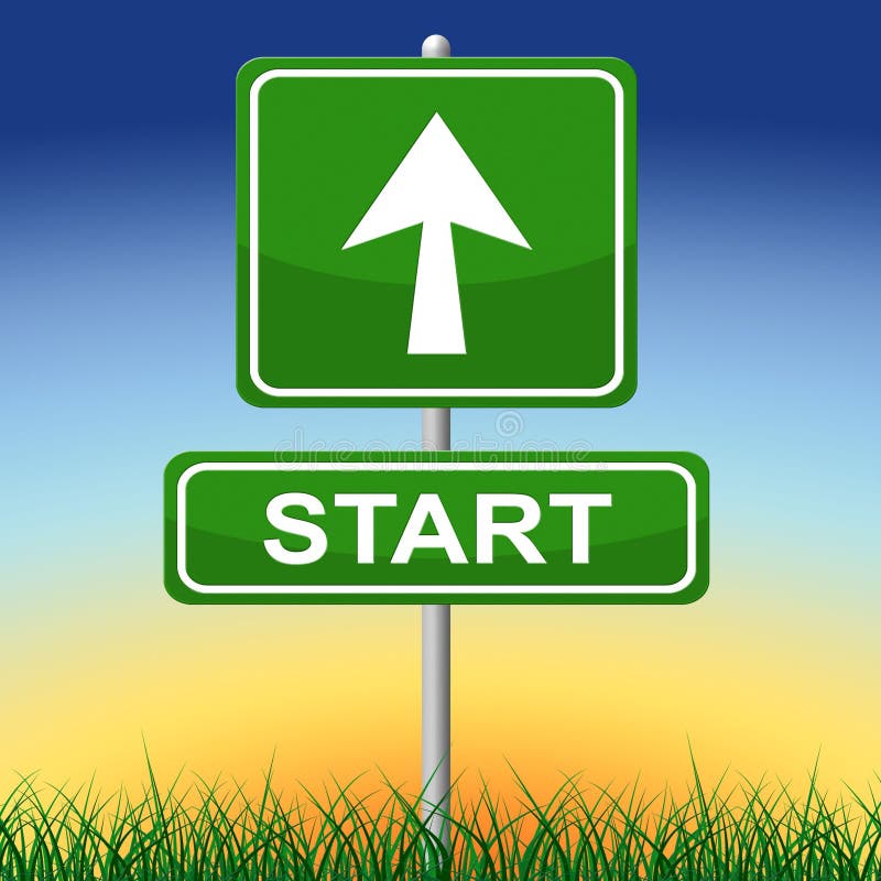 Start Sign Means Don T Wait and Action Stock Illustration ...