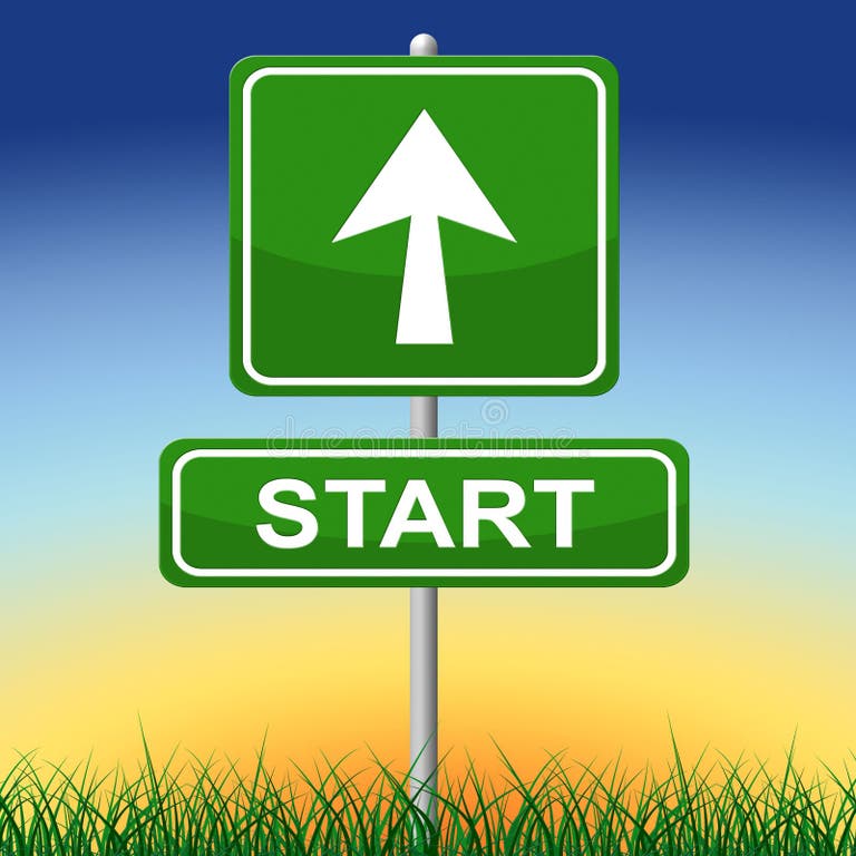 Start Sign Means Don T Wait and Action Stock Illustration ...
