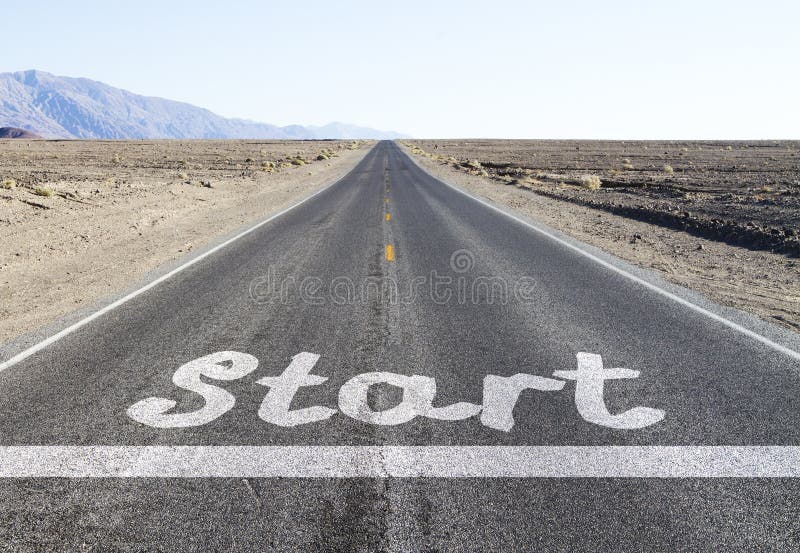 Concept for a New Beginning with a Sign Start Stock Image - Image of ...