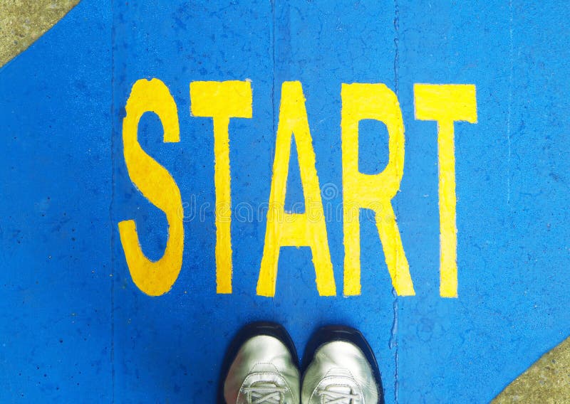 START Sign on Running Track for a Concept of New Start Stock Image ...