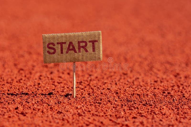 START Sign on Running Track Rubber Cover Stock Image - Image of ...
