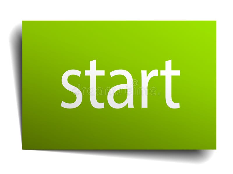 Start sign stock vector. Illustration of notice, square - 122509674