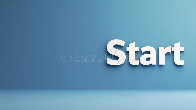 Start a Simple and Minimalist Design Featuring the Word Start in White ...