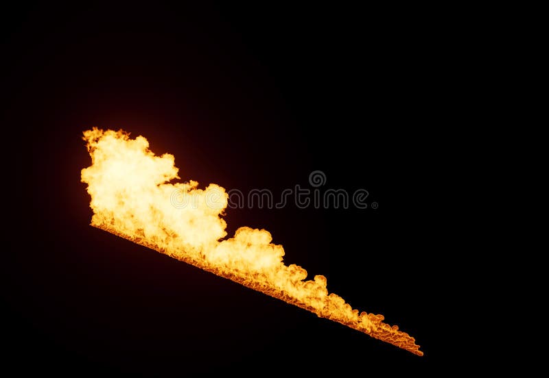 Slanted Fire All Screen Line with a Light Reddish Glow on Black Stock ...