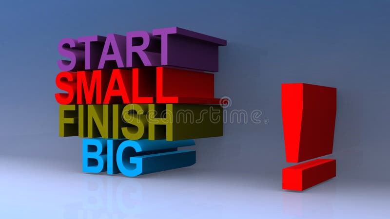 Start Small Think Big Symbol. Words `Start Small Think Big Learn Fast ...