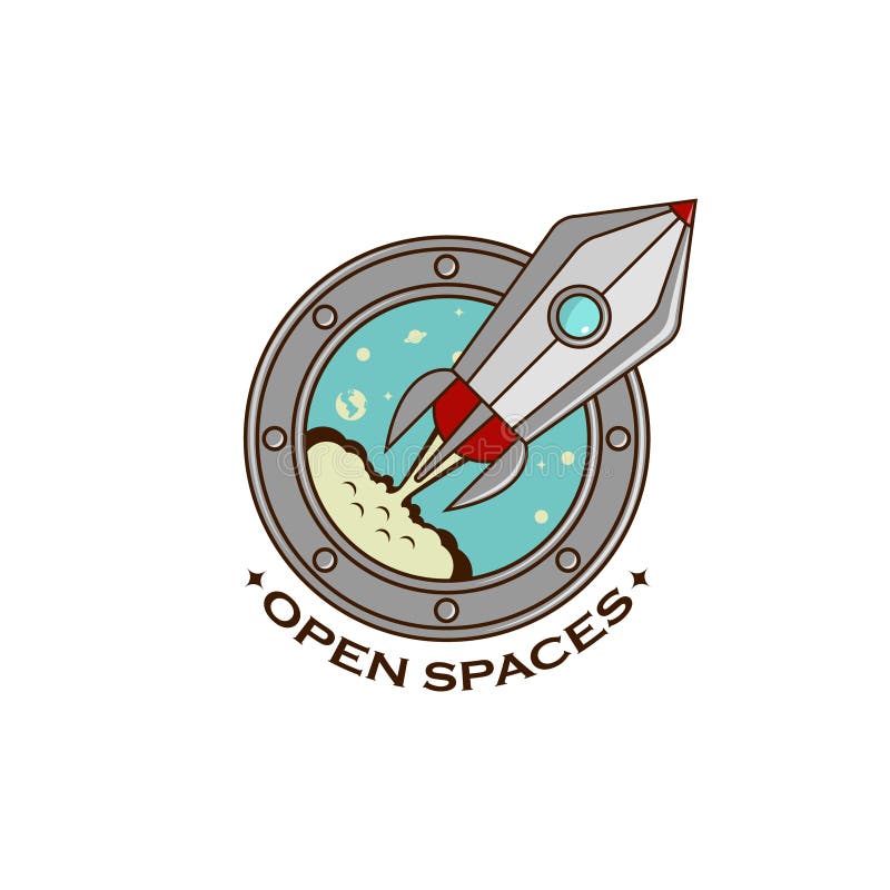 Start the Spacecraft, Shuttle, Rocket Logo Space. Vector Infogr Stock ...