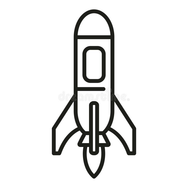 Start Spaceship Icon Outline Vector. Space Launch Stock Vector ...
