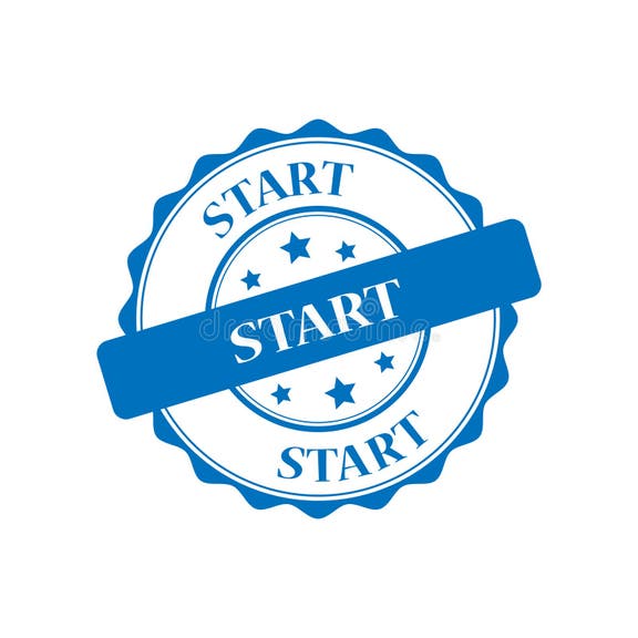 Start stamp illustration stock vector. Illustration of blue - 111726273
