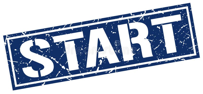 Start stamp stock vector. Illustration of blue, start - 120846704