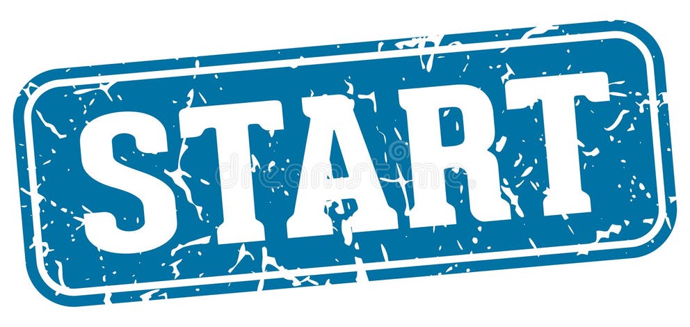 Start Rectangular Sign. Start Stamp Stock Vector - Illustration of ...