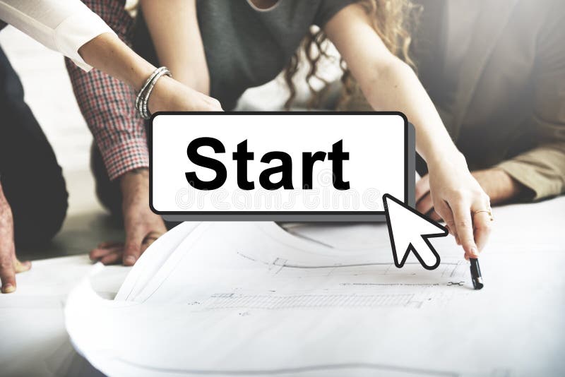 Start Starter Begin Build Launch Motivate First Concept Stock Image ...