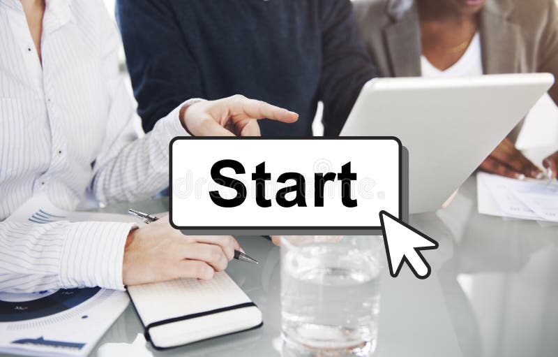 Start Starter Begin Build Launch Motivate First Concept Stock Image ...