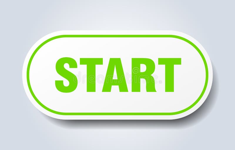 Start sticker. stock vector. Illustration of square - 197145155