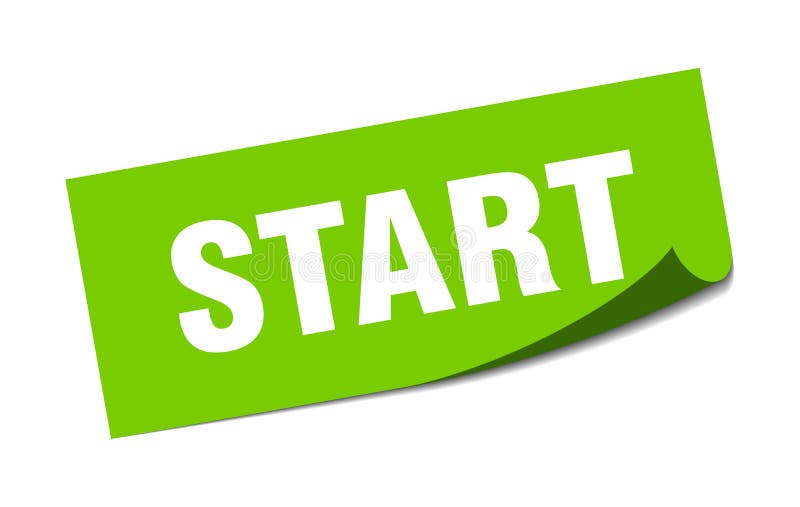 Start Sticker. Start Square Sign Stock Vector - Illustration of notice ...
